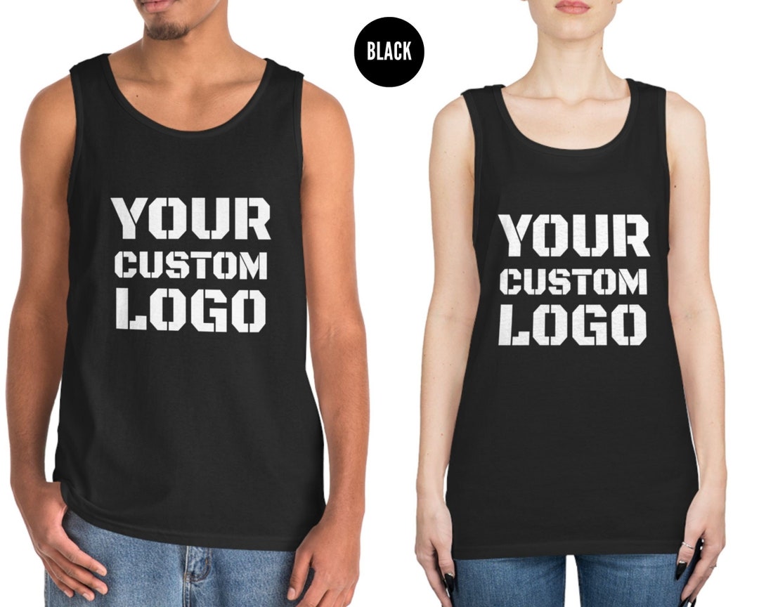 Custom Front Back Printing Custom Logo Tank Top, Personalized Text Tank ...