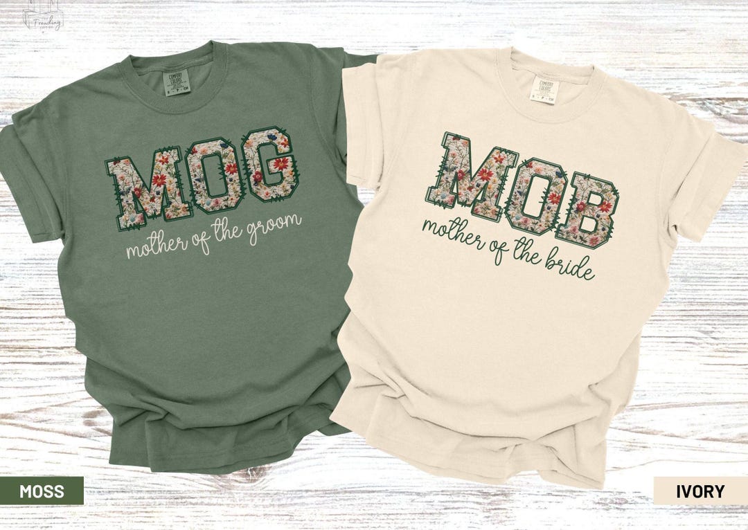 Mother of the Bride Groom Shirt, Comfort Colors Floral Bridal Party ...