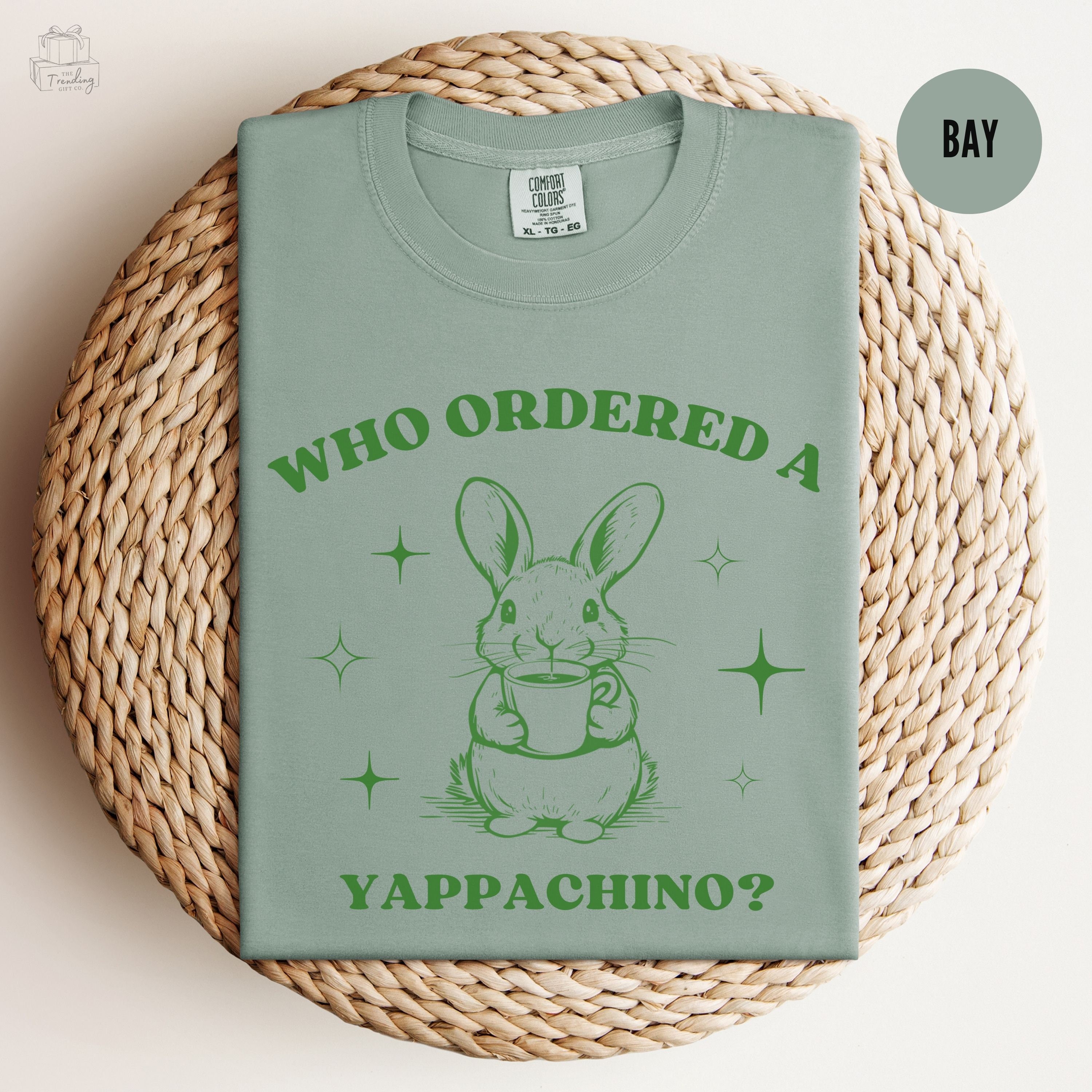 Yappachino Yap Vintage Bunny Gift Coffee Person Funny Y2k Slogan Meme ...