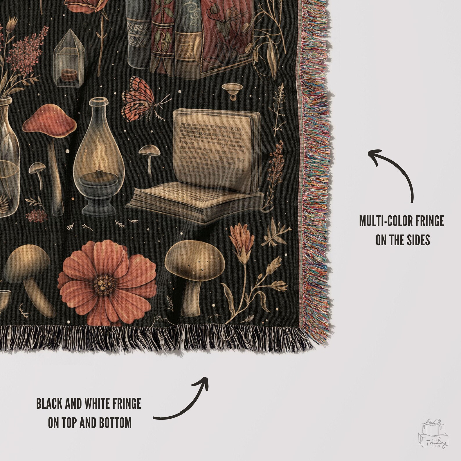 Witches Bookshelf Throw Blanket,magic Alchemy Halloween Gift for Goths ...