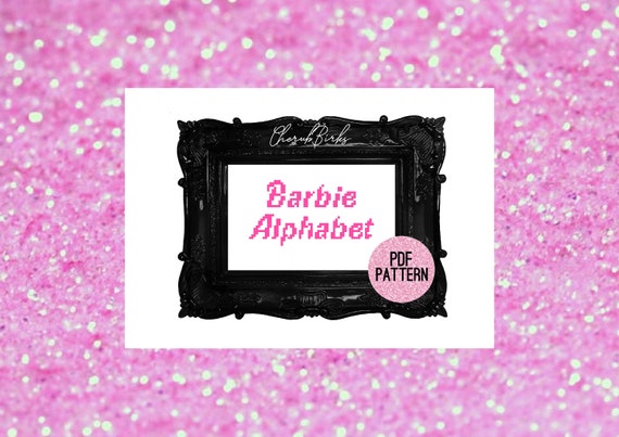 Barbie Inspired Cross Stitch Alphabet and Numbers PDF Pattern | Etsy