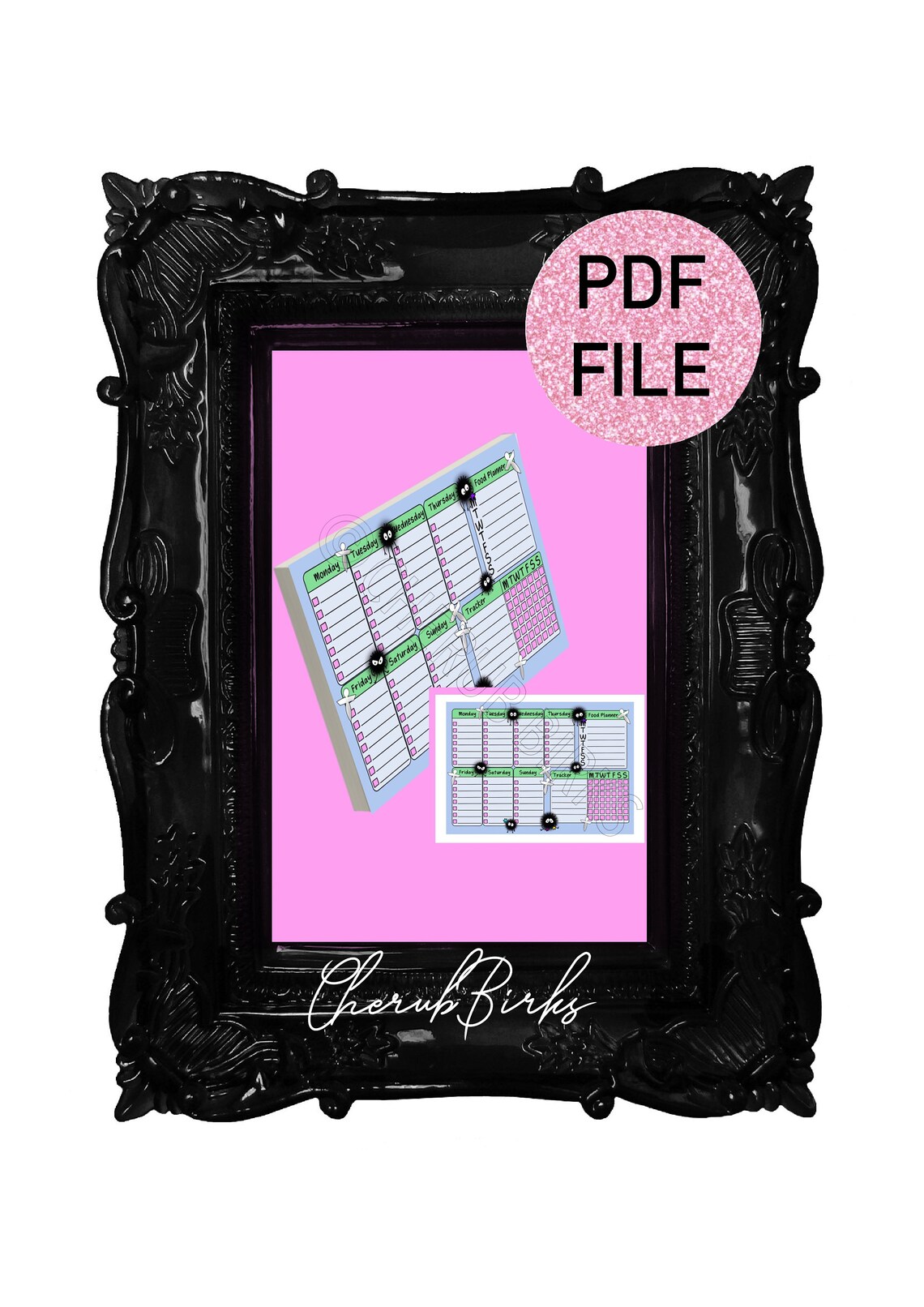 Soot Sprites PDF Weekly Planner Notepad to Do List Tracker - Etsy