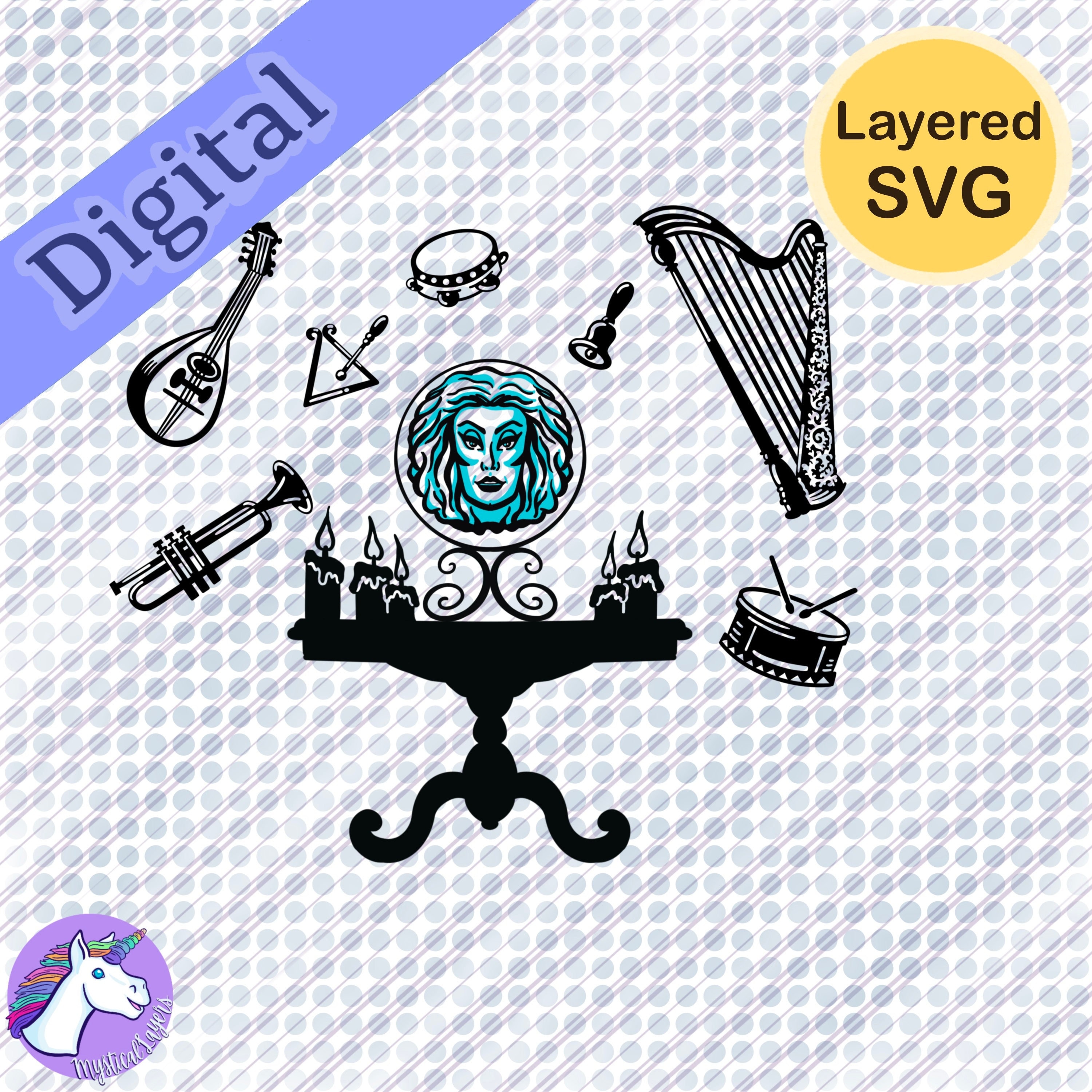 Séance Room Haunted Mansion Madam Leota SVG Ghosts - Etsy