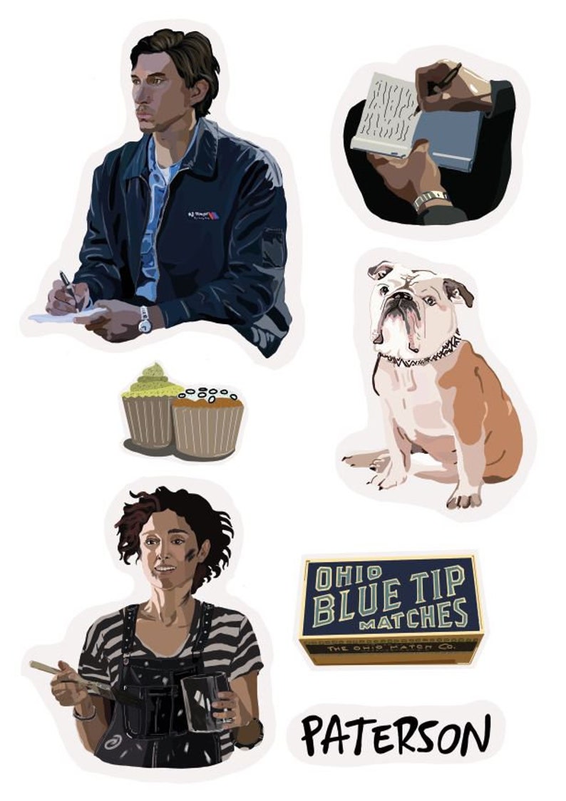 Paterson Movie Sticker Set Adam Driver / Golshifteh Farahani - Etsy