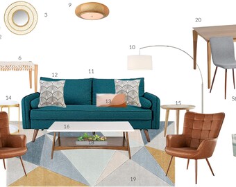 Mid Mod Design | Etsy