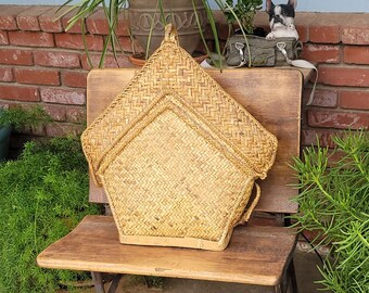 Wicker Backpack - Etsy
