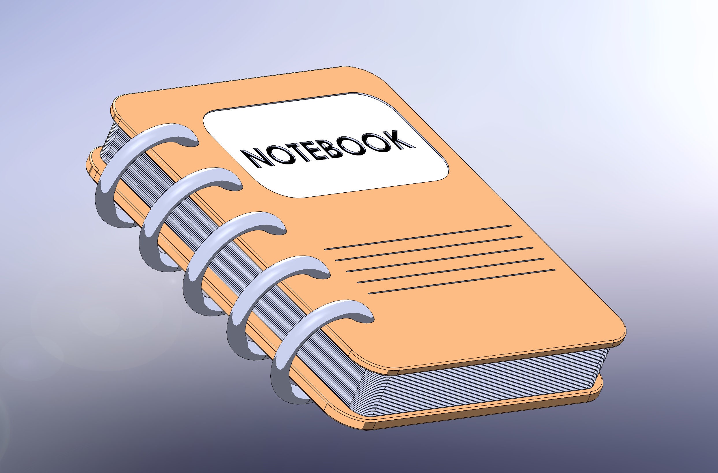 Mini Notebook Figurine - 3D Print STL File for 1" Miniature Notebook ...