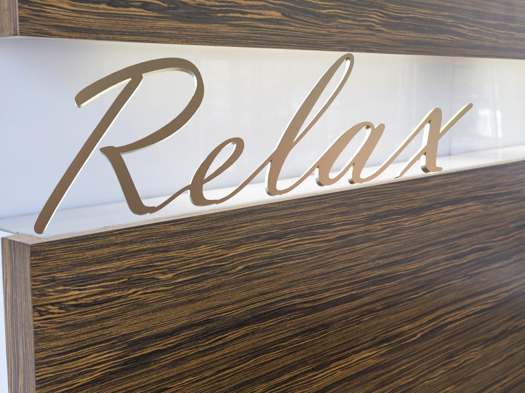 Relax Sign 3D STL File - Quote Wall Decor, 3D Printable Letter Sign ...
