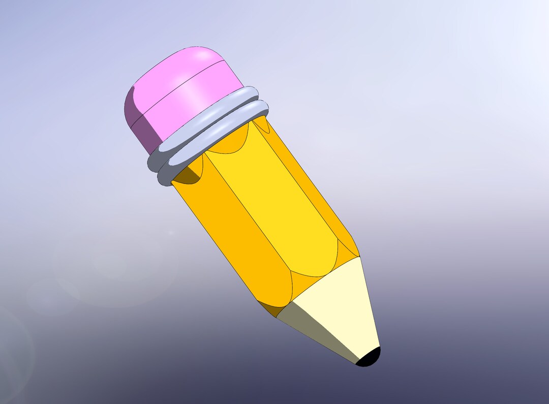 Mini Pencil Figurine - 3D Print STL File for 1" Miniature Pencil! - Etsy