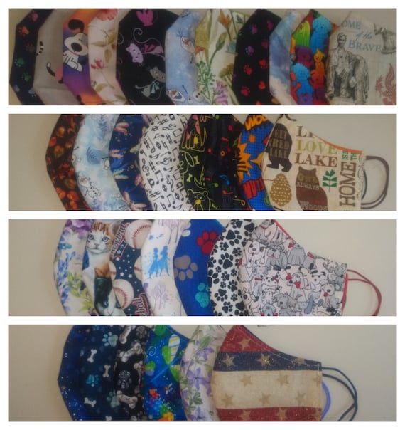 Tapabocas 34 estilos diferentes con color elástico | Etsy