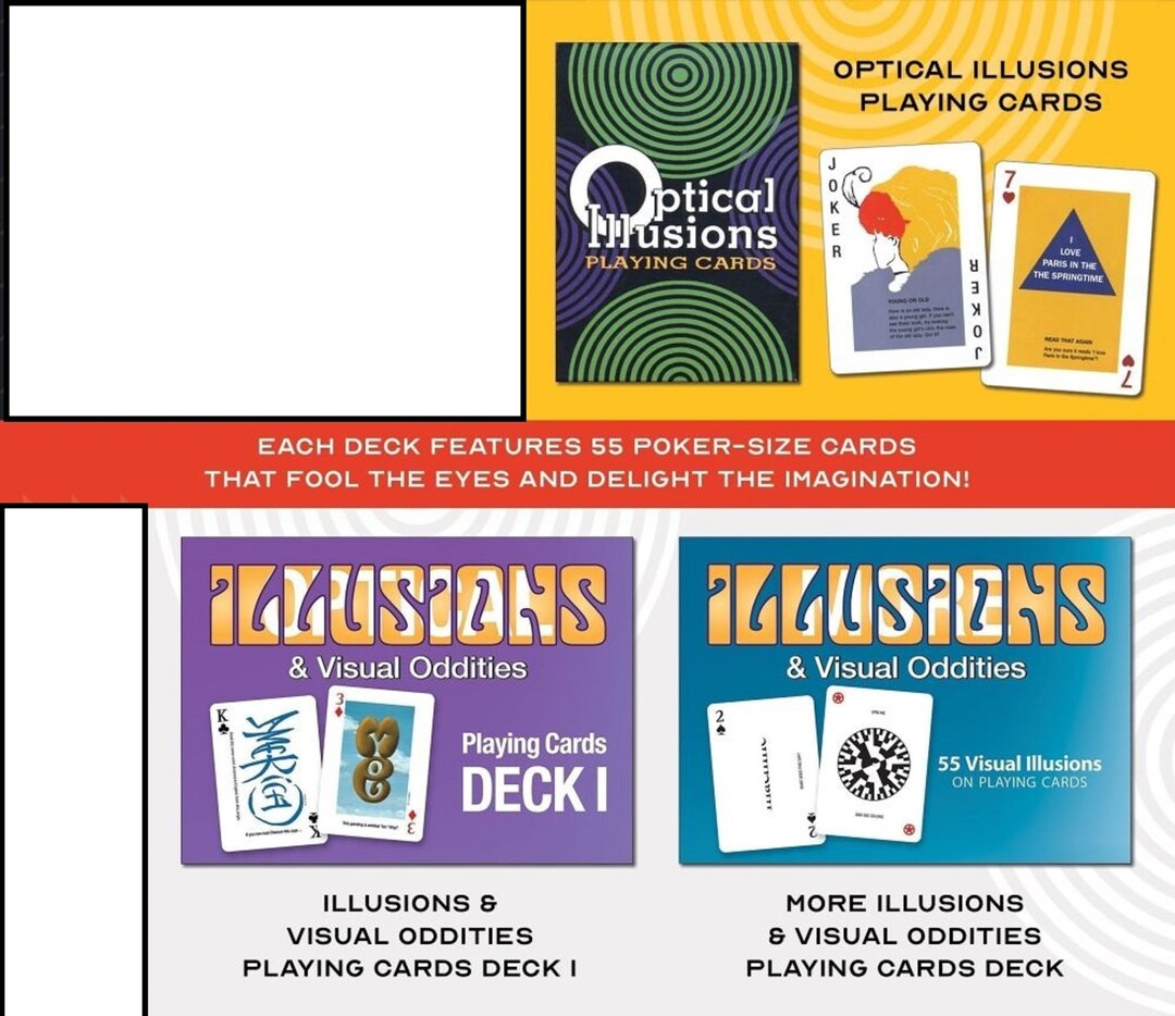 Optical Illusions 3-deck Playing Card Bundle - Etsy