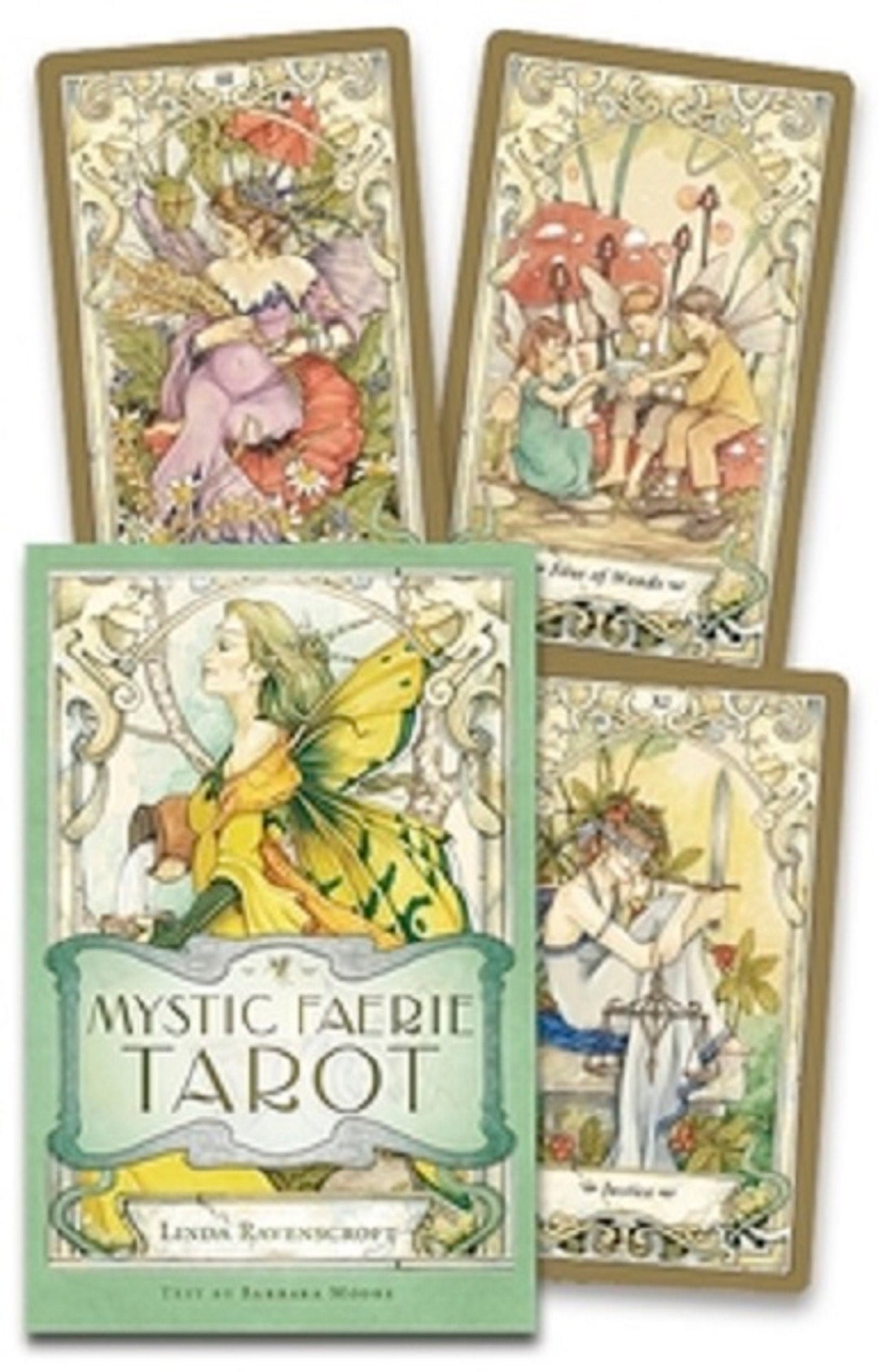 Mystic Faerie Tarot Deck Faeries, Elementals, Elves, Rich Watercolor Imagery, Gift, Beginner ...