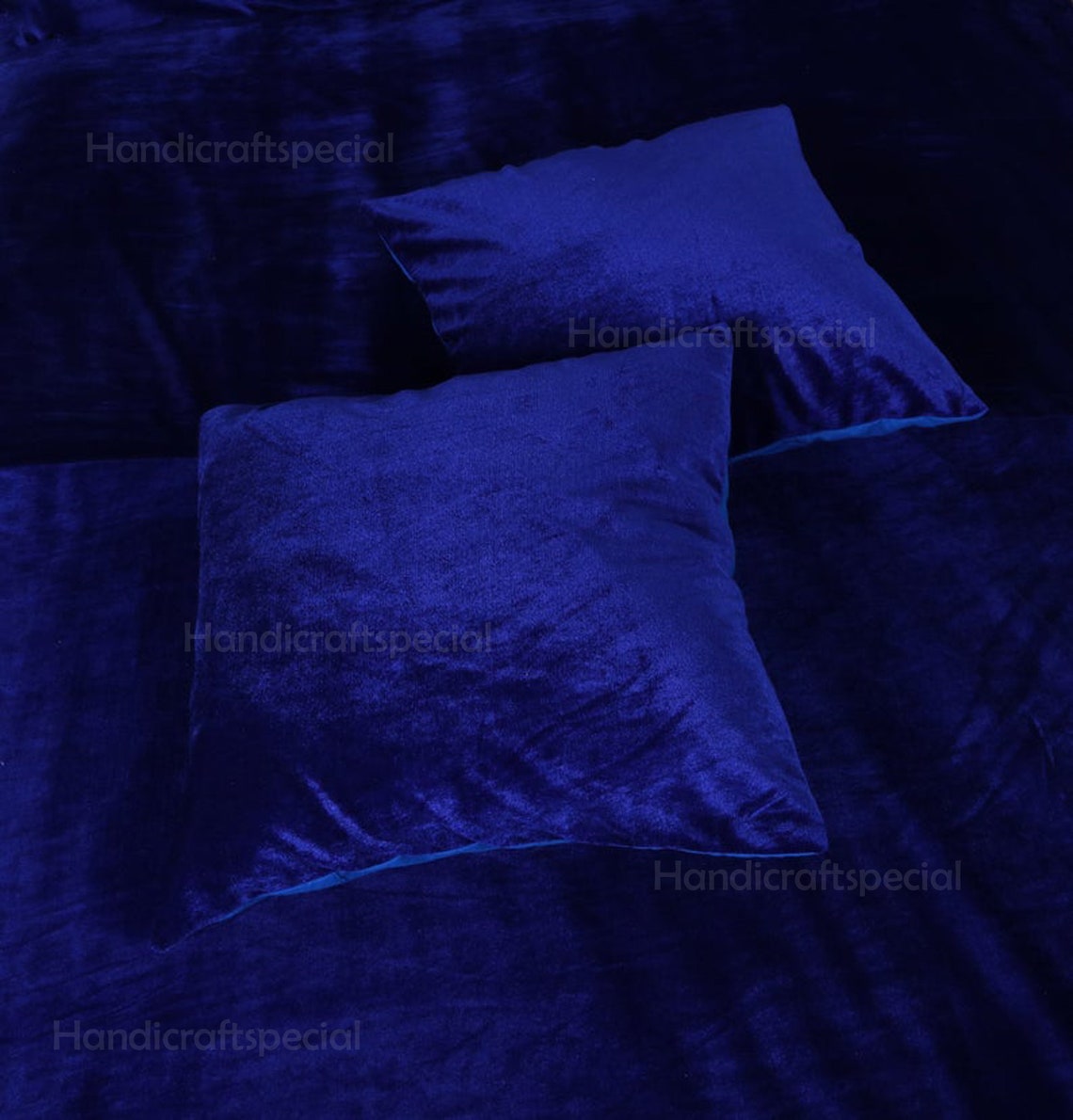 5pcs Ultra-luxury Royal Blue Velvet Duvet Cover Boho Bedding - Etsy