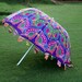 Decorative Garden Parasol Umbrella With Peacock Embroidery Design ...