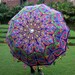 Decorative Garden Parasol Umbrella With Peacock Embroidery Design ...
