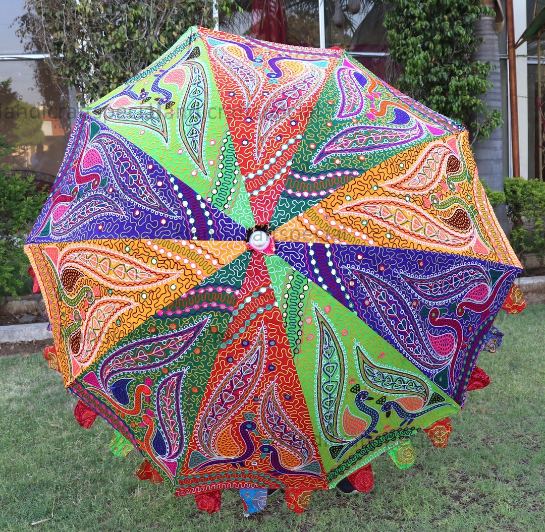 Beautiful Multi Color Decorative Garden Parasol Umbrella With Twin ...