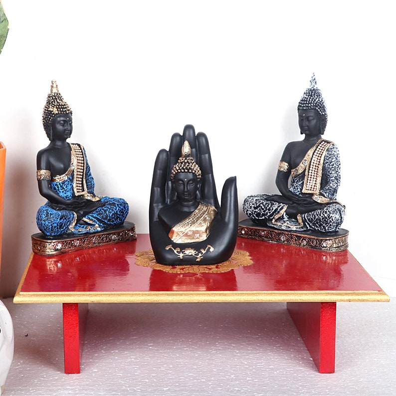 Buy Holy Puja Table for Personal Meditation Handmade Buddhist Online in ...