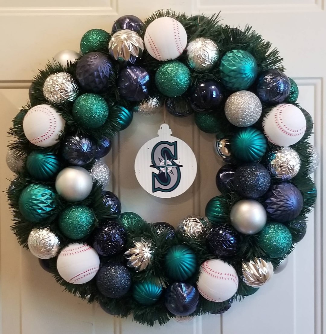 Seattle Mariners Door Wreath (choose Your Centerpiece) - Etsy