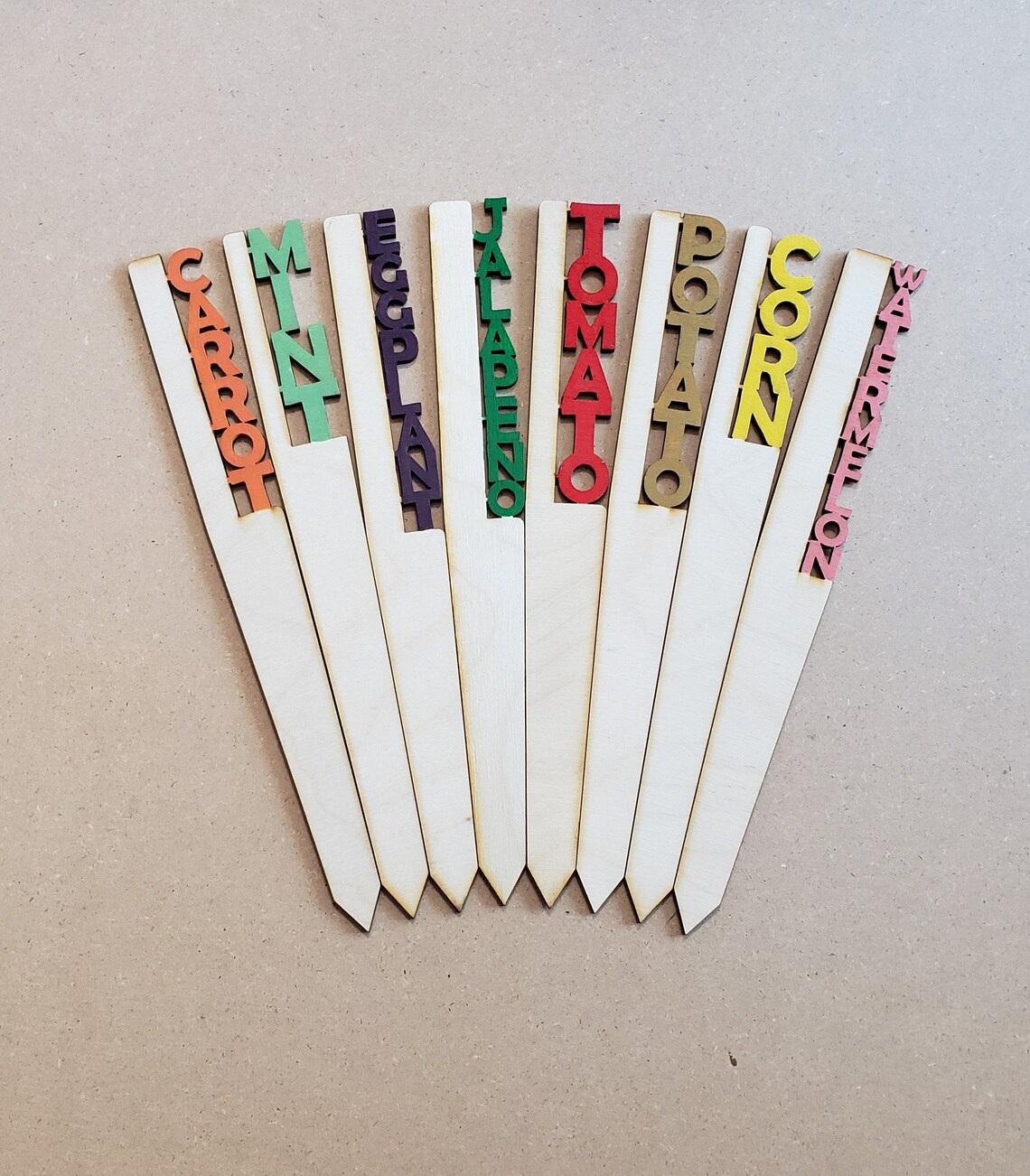Colorful Hand-painted Garden Vegetable Fruits Markers - Etsy