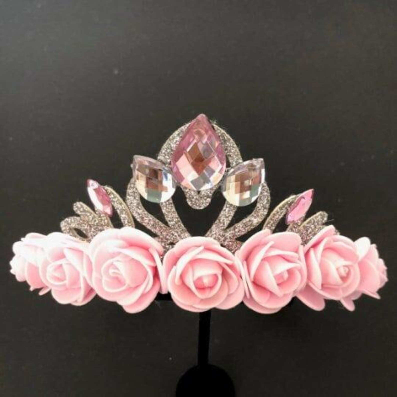 Light Pink Flower Crown,pale Pink Rose Crown,aurora Crown Elastic ...
