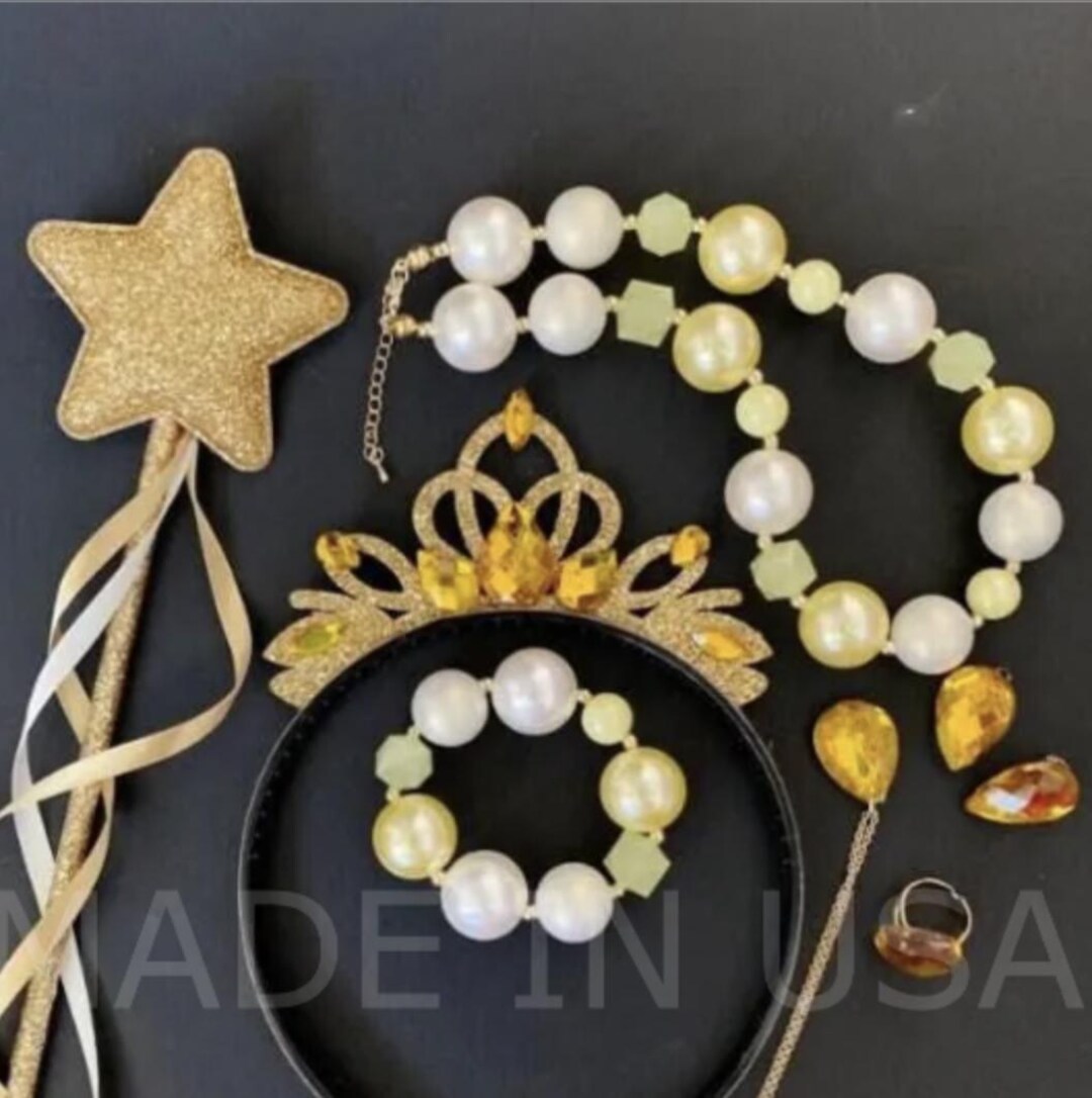 Belle Crown Set,disney Belle Crown Headband,belle Elastic Headband ...