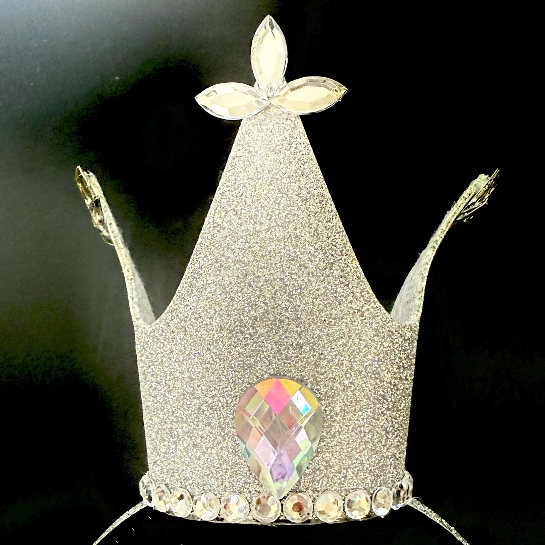 Glitter White Crown,mini Crown Headband,white Queen Outfit,white Queen ...