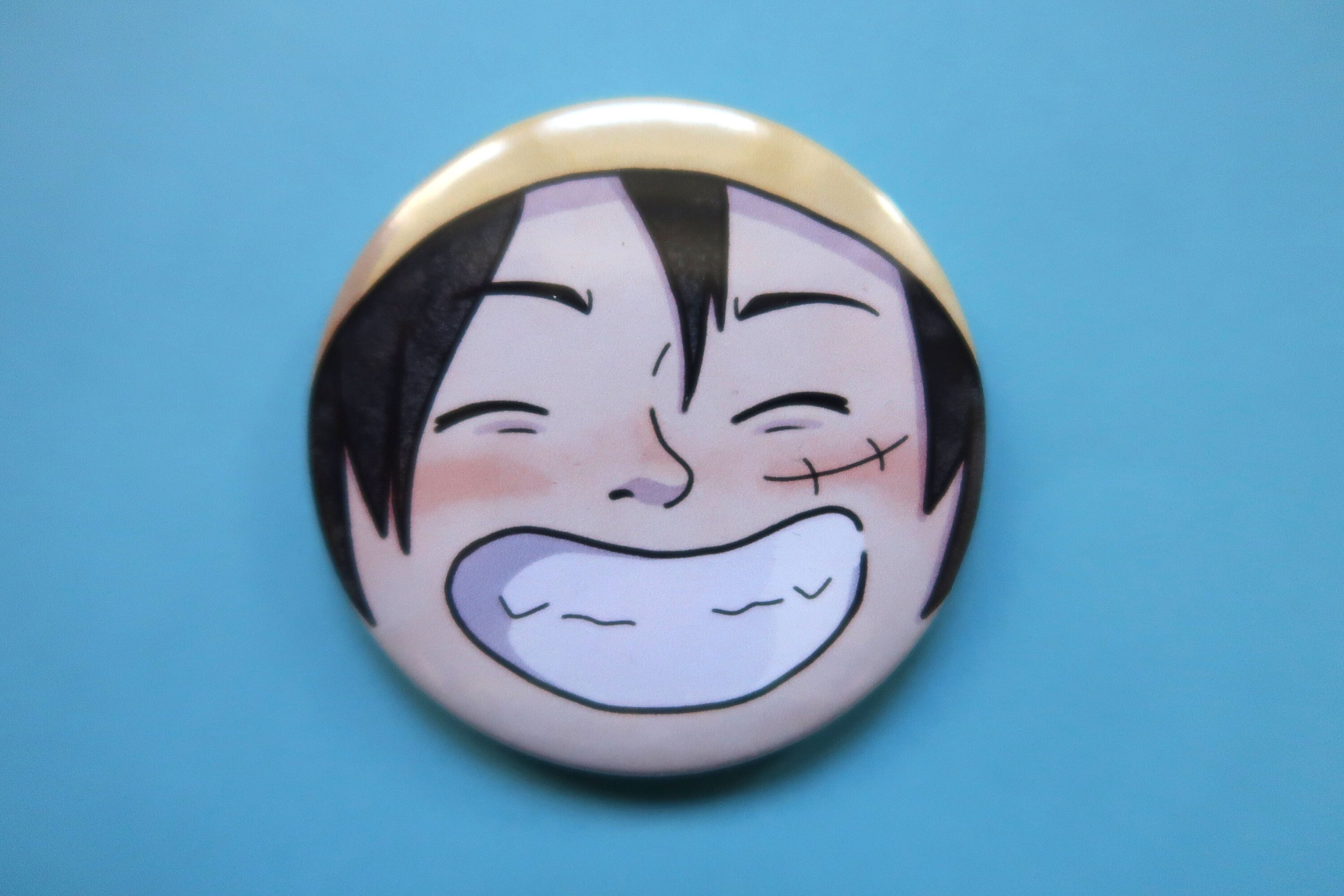 One Piece Badges, Luffy and Sanji Large Badge - Etsy