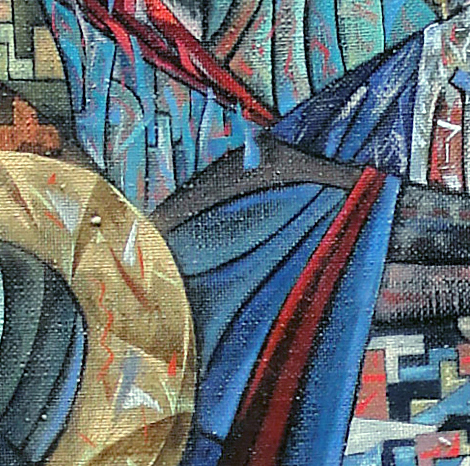 Large Abstract Wall Art Trinity Abstract Art Large Canvas | Etsy