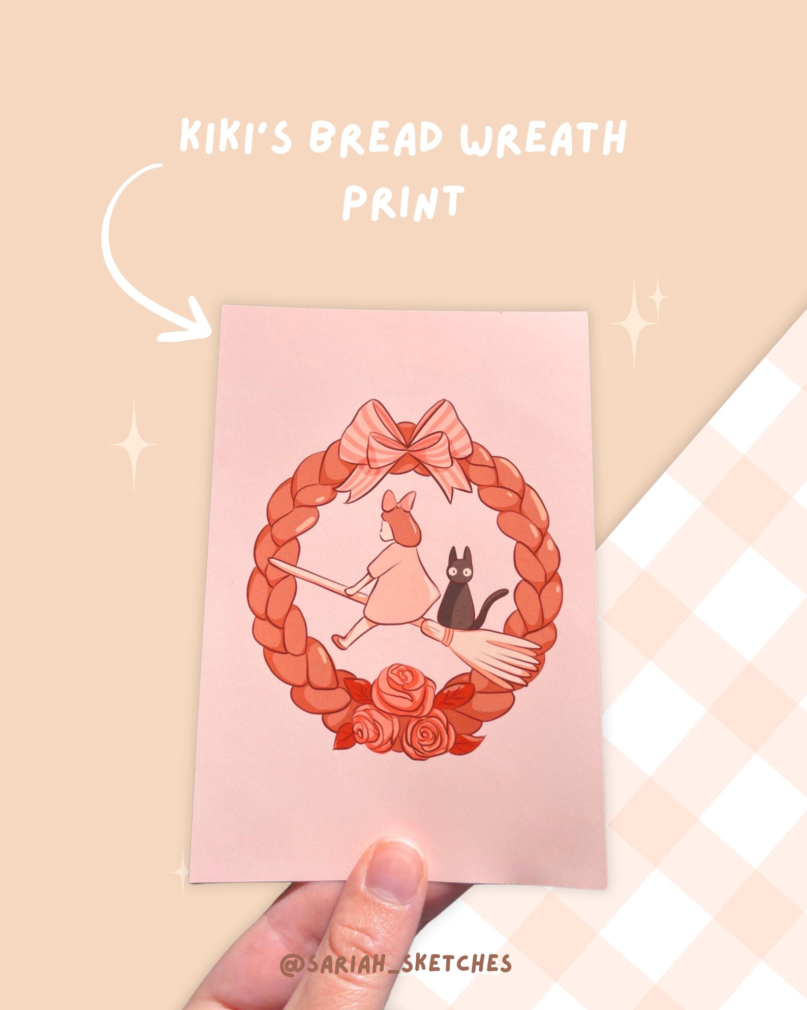 Kiki’s Bread Wreath Fan Art Print - Etsy Australia