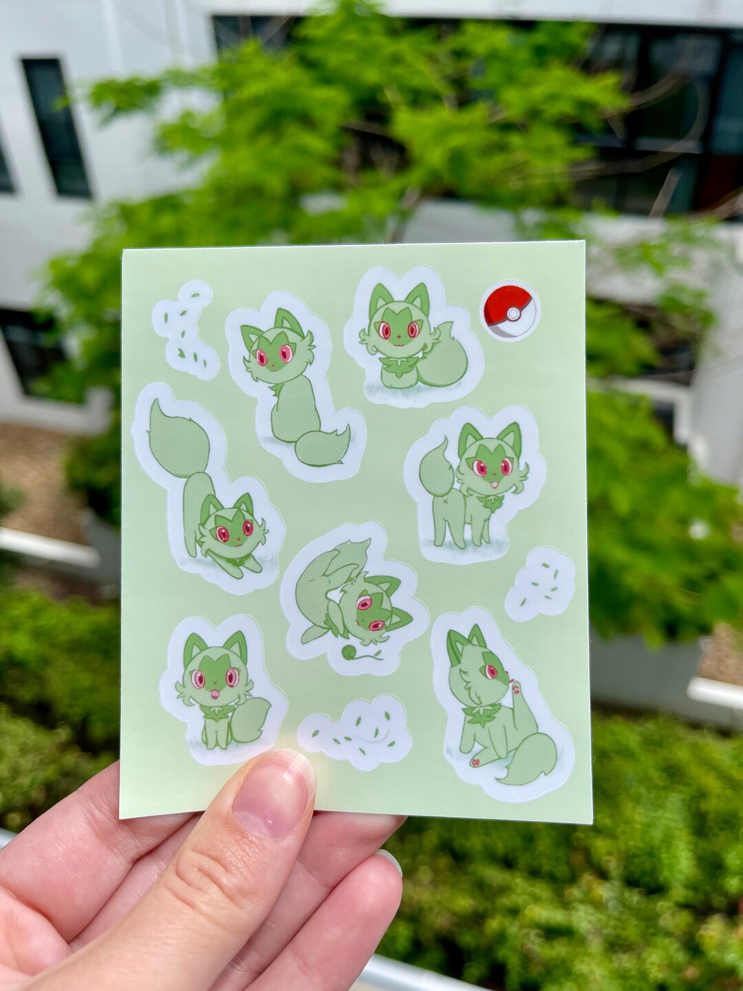 Pokémon Sprigatito Sticker Sheet - Etsy Australia