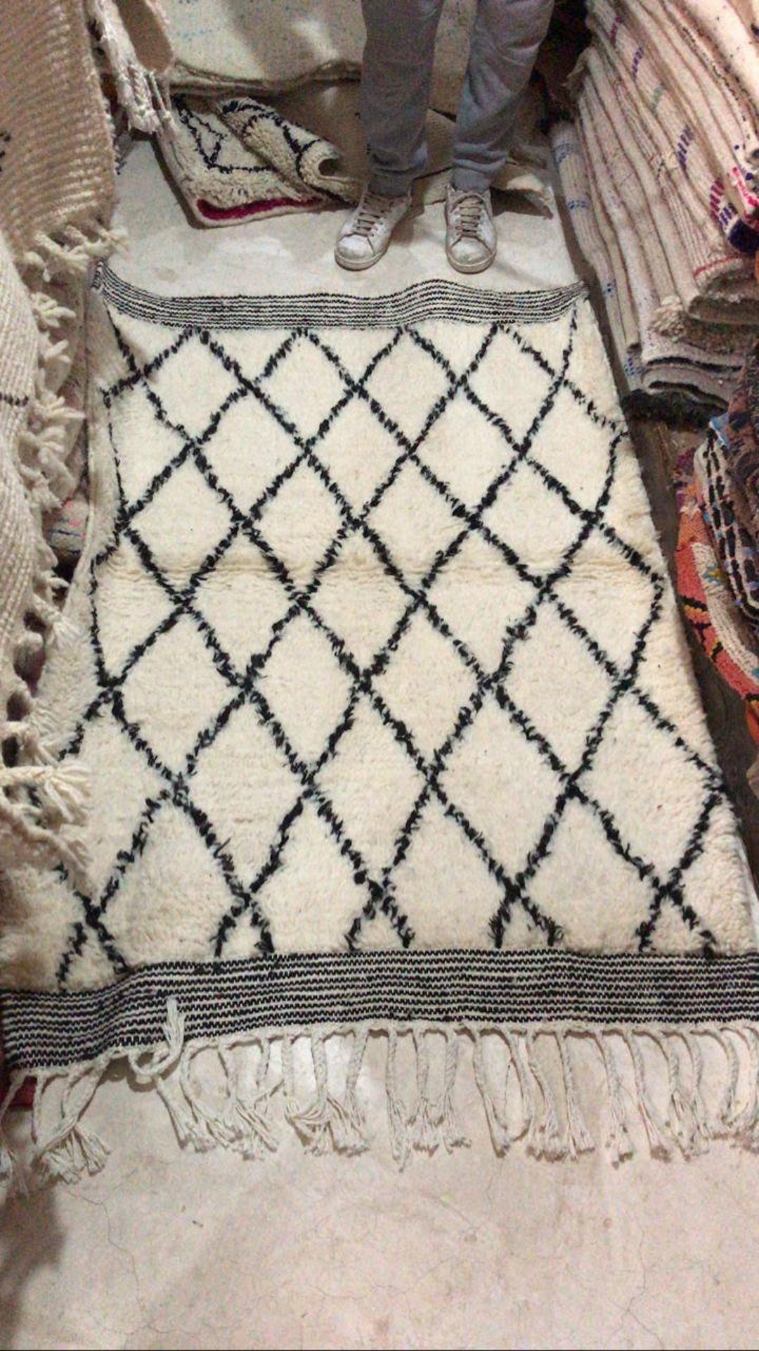 Moroccan Rug ,black Patterns Rug, Geometric Patterns Carpet, Geometric ...