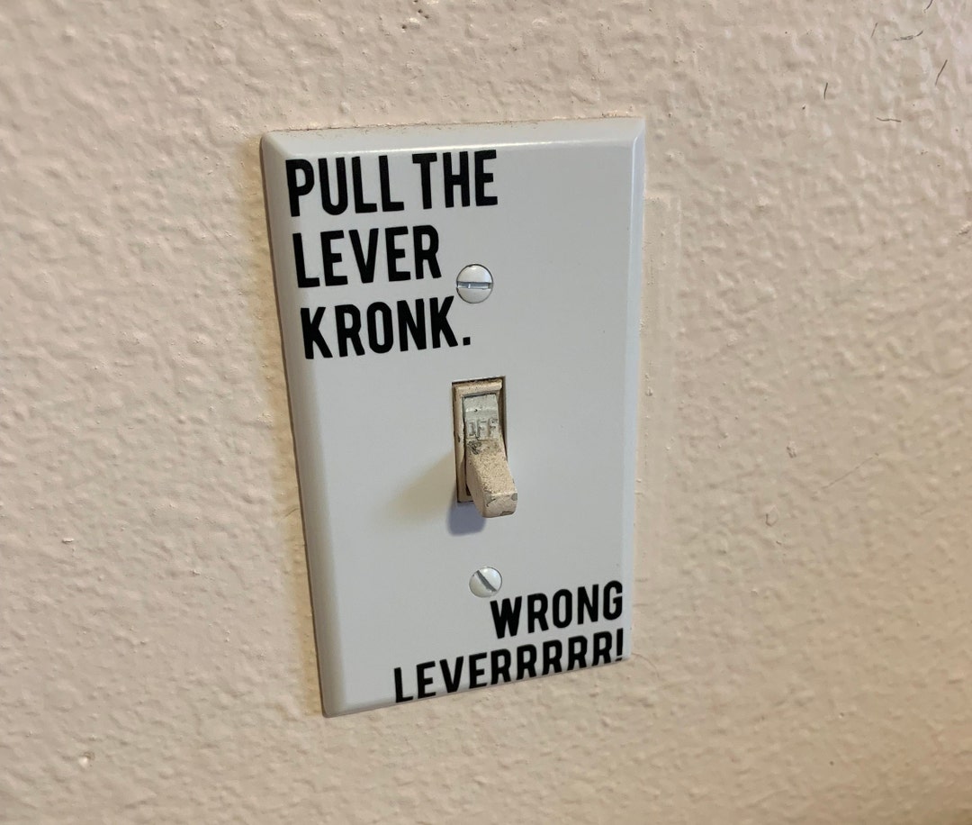 Pull the Lever Kronk Vinyl Decal - Emperor's New Groove Light Switch ...