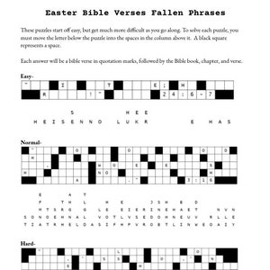 Ultimate Easter Bible Verses Fallen Phrases Puzzle PDF - Etsy