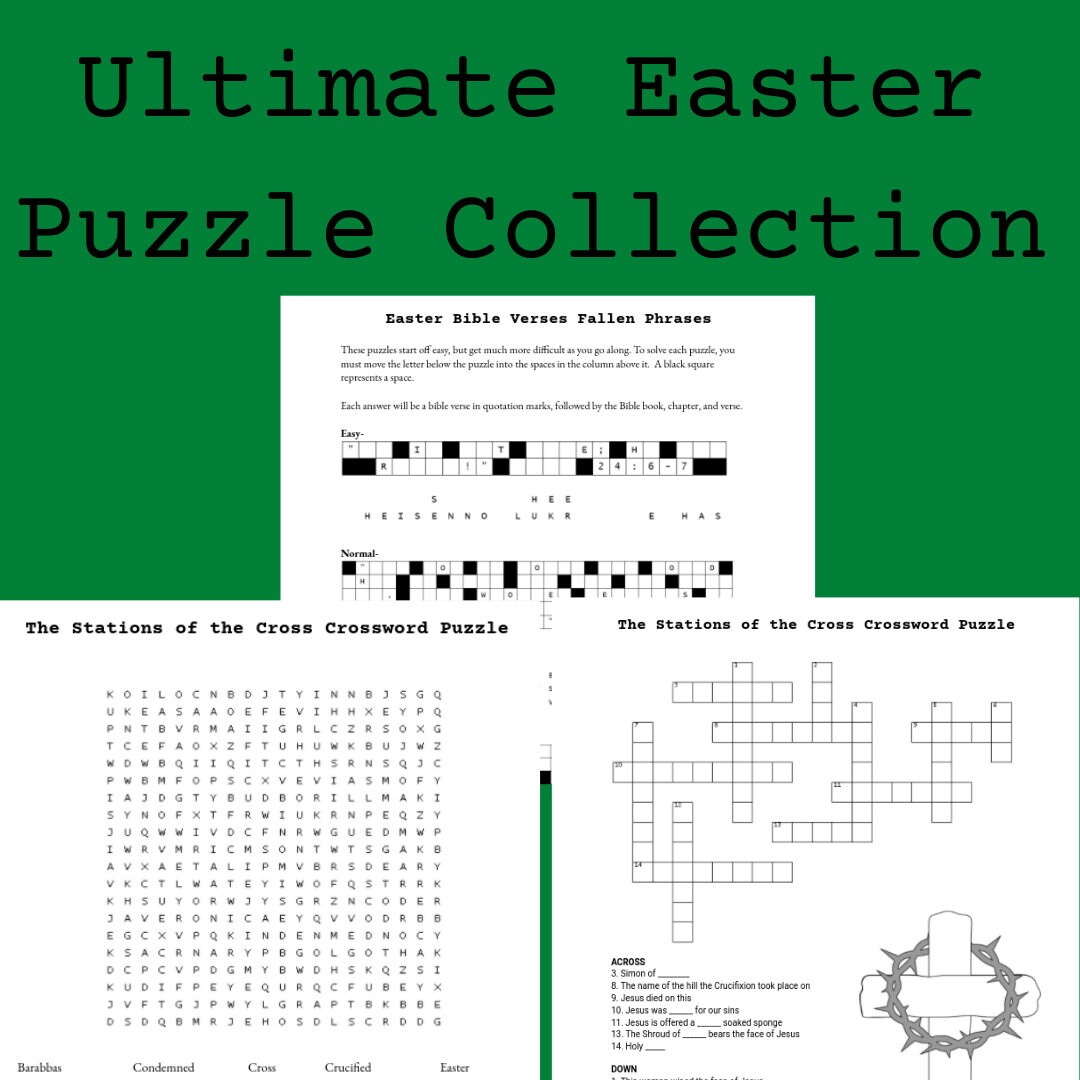 Ultimate Easter Bible Verses Fallen Phrases Puzzle PDF - Etsy