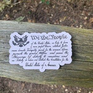 Preamble Sticker | Patriotic Sticker | Water Bottle Sticker ...