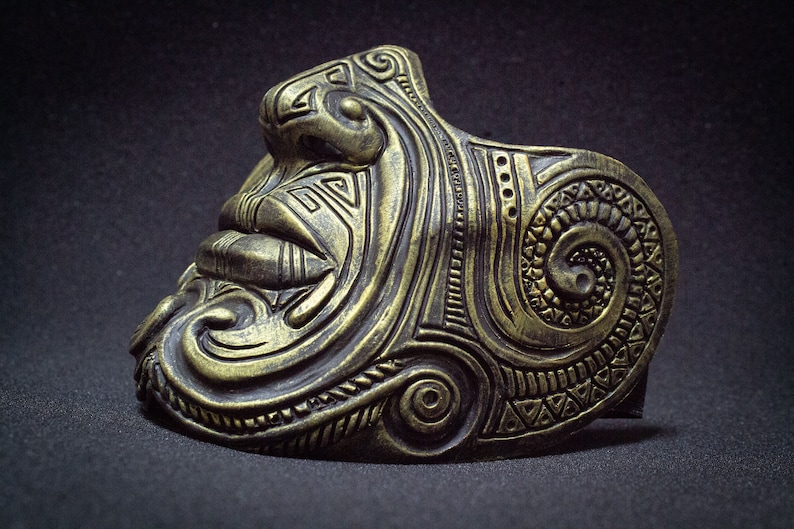Gold Maori Mask Samurai Mask Face Tattoo Half Face Mask - Etsy