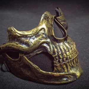 Gold Mask Human Skull Half Skull Mask - Etsy
