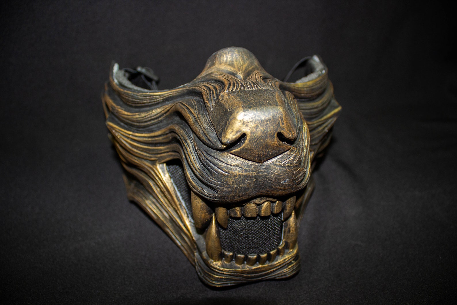 Wolf Oni Berserker Mask - Samurai Fenrir Menpo Armor - Handcrafted ...