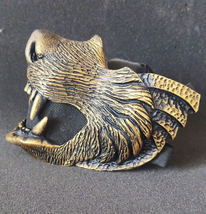 Mask Gold Bear - Etsy