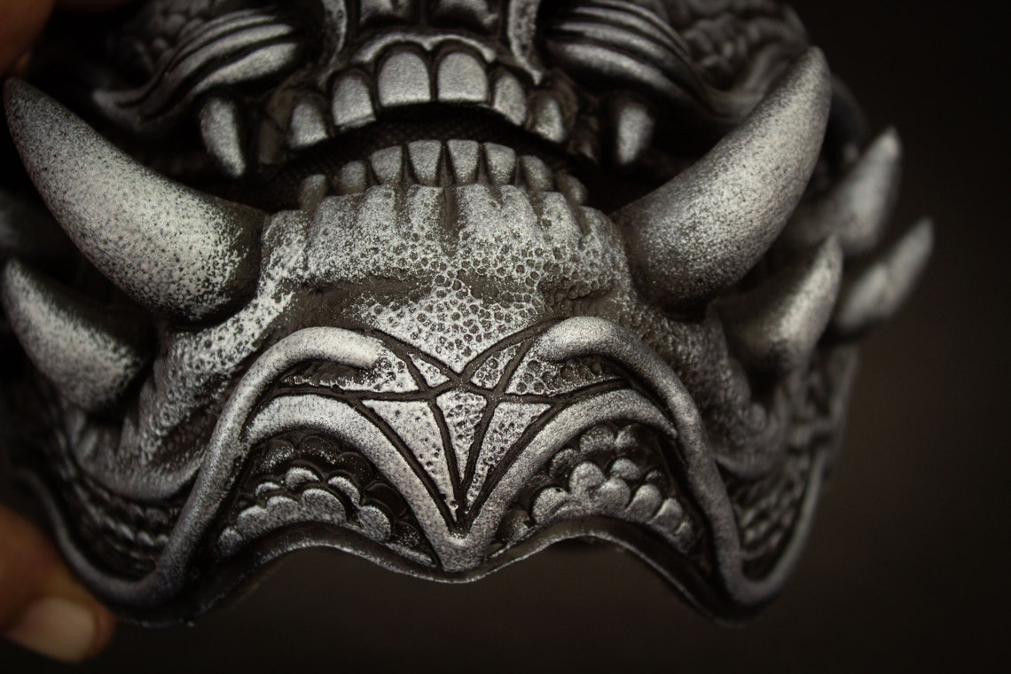 Silver Dragon Yakuza. Samurai Mask. Silver | Etsy