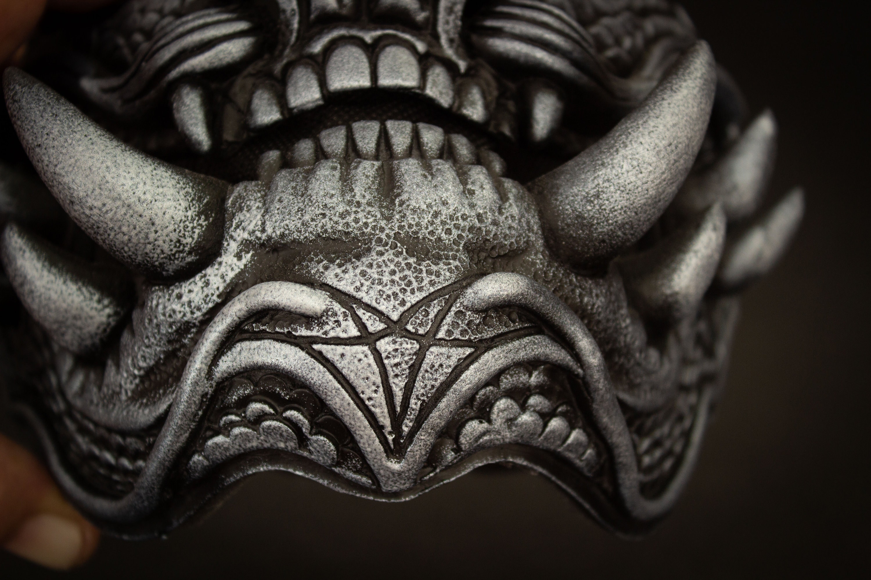Silver Dragon Yakuza. Samurai Mask. Silver | Etsy