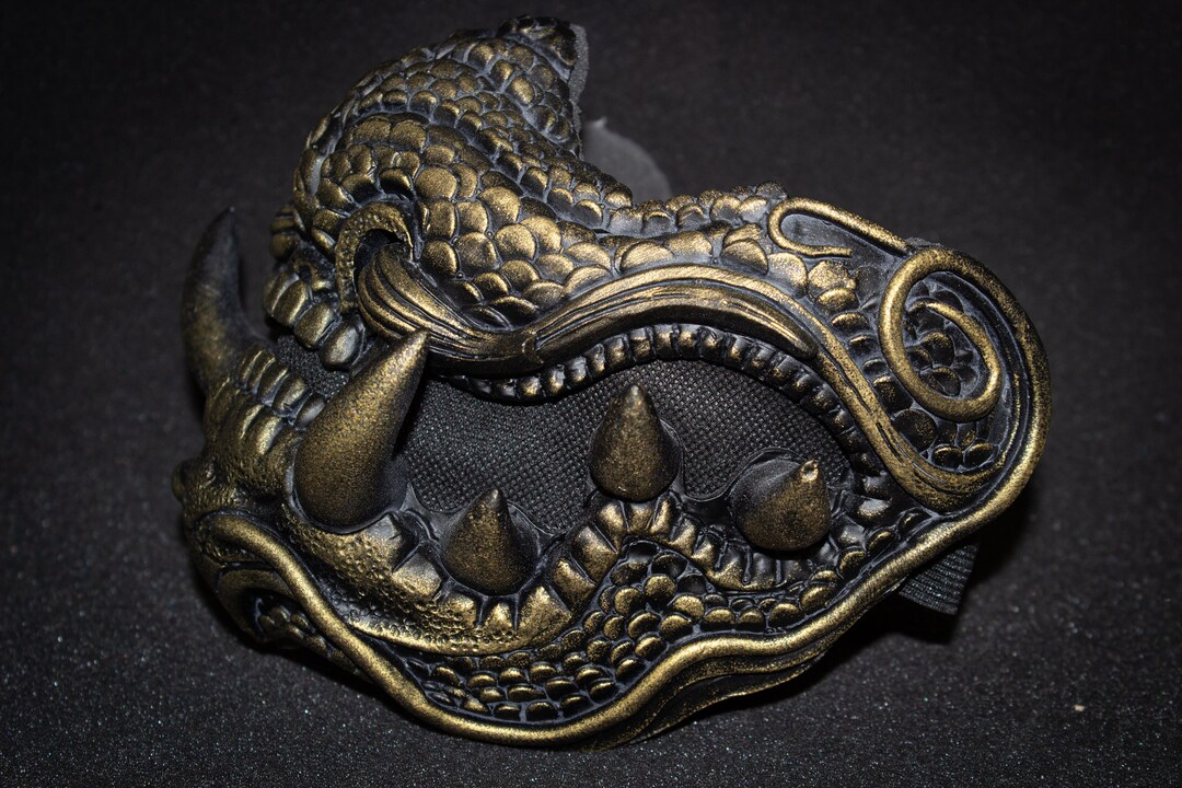 Golden Dragon Yakuza Samurai Mask - Etsy