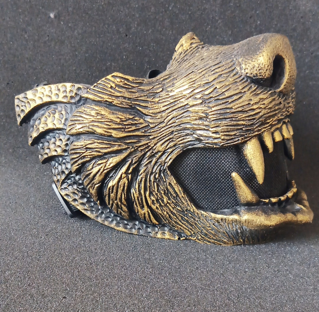 Mask Gold Bear - Etsy
