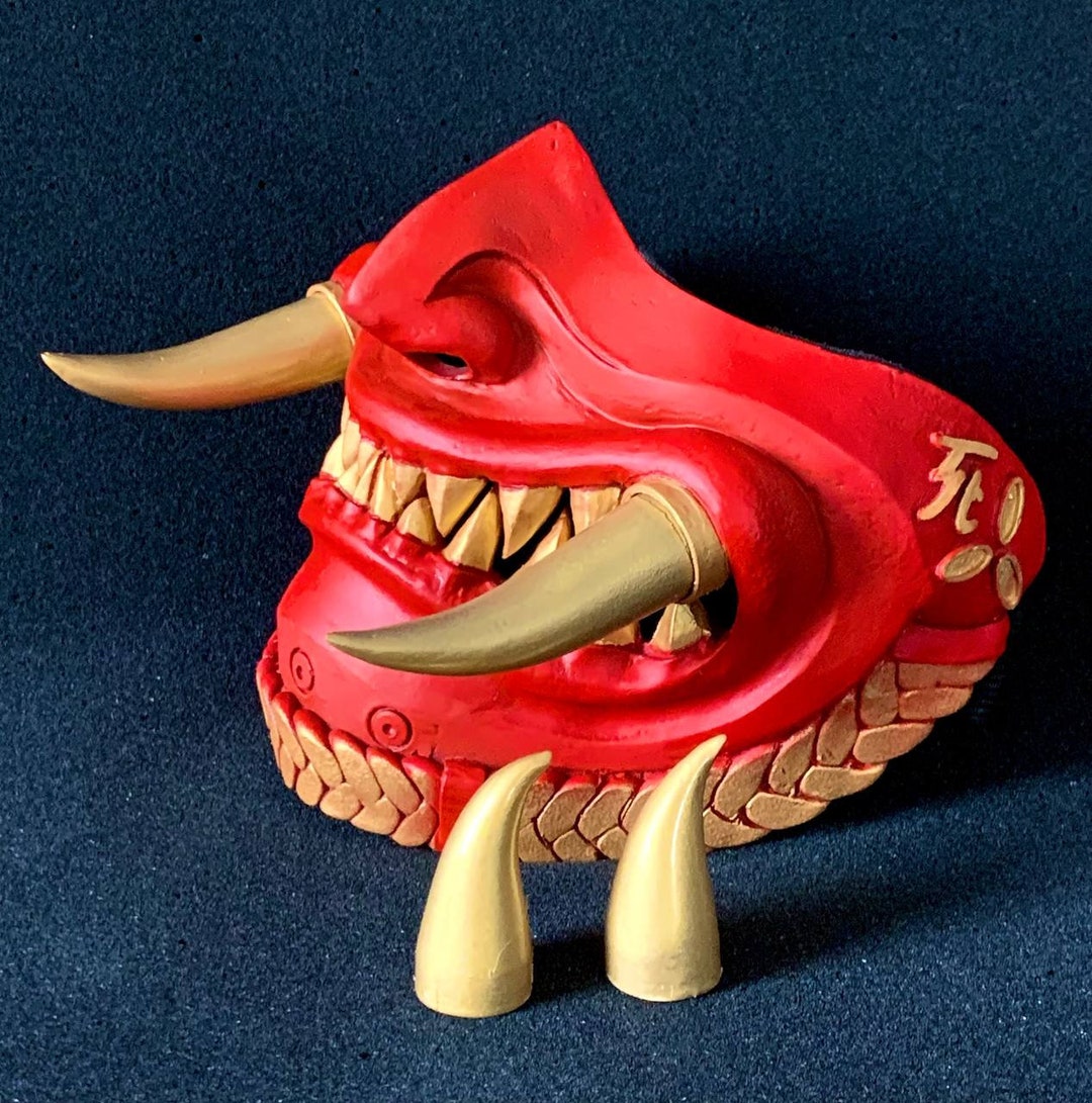 Samurai Mask Red Lotus - Etsy