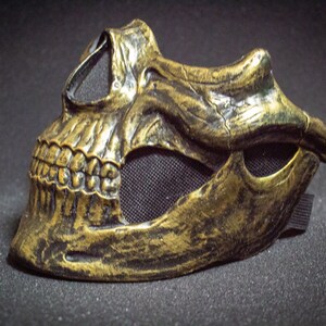Gold Mask Human Skull Half Skull Mask - Etsy