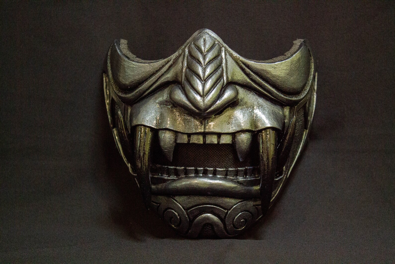 Half Face Graphite Demon Assassin Ronin Samurai Mask Cool - Etsy