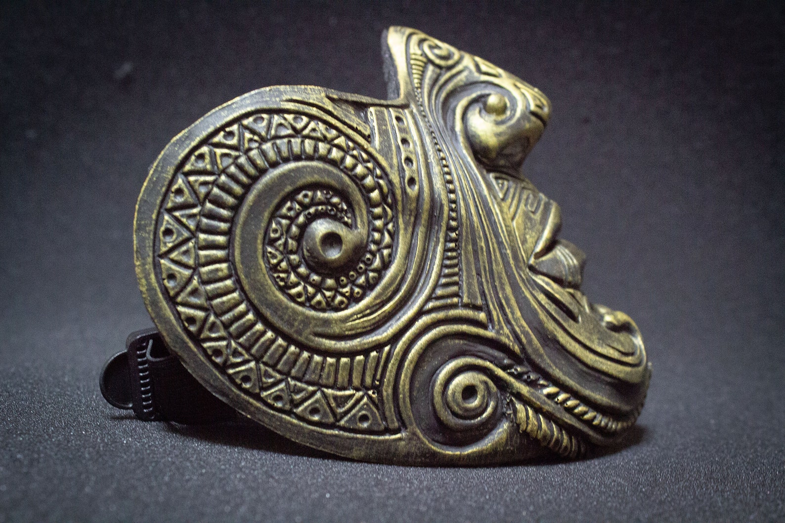 Gold Maori Mask Samurai Mask Face Tattoo Half Face Mask - Etsy