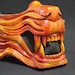 Fiery Wolf Oni Berserk Menpo Mask Samurai Fenrir - Etsy