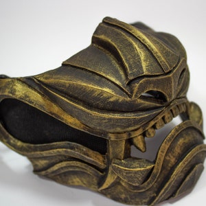 Lion Oni Mask Half Face Samurai Armor - Etsy