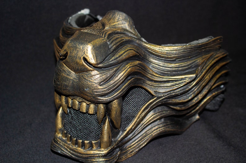 Wolf Oni Berserker Mask - Samurai Fenrir Menpo Armor - Handcrafted ...